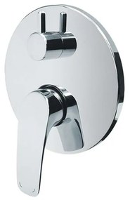 Mereo, Sprchová podomítková baterie s trojcestným přepínačem, Eve, Mbox, kulatý kryt, chrom CBV60157A