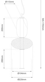 LED Lustr na lanku ARAME LED/23W/230V pr. 22 cm černá