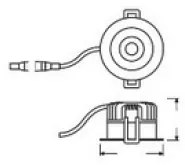 Podhledové LED svítidlo LEDVANCE SPOT FIX stříbrné 8W 3000K CRI90 36° stmívatelné