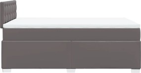 Box spring postel s matrací šedá 120x190 cm umělá kůže 3286114