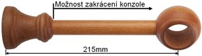 Garnýž 440 cm jednořadá odstín třešeň