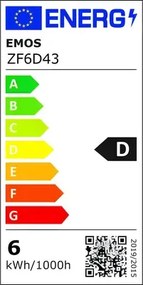 EMOS LED žárovka Filament Mini Globe 5,9W E27 neutrální bílá / Žárovka