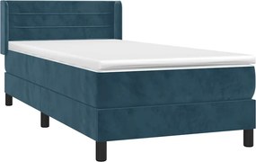Box spring postel s matrací tmavě modrá 80 x 200 cm samet 3130989