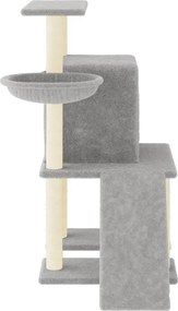 Škrabadlo pro kočky se sisalovými sloupky světle šedé 96,5 cm 172077