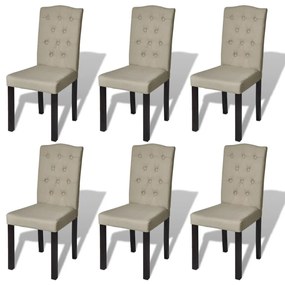 Jídelní židle 6 ks velbloudí textil,  160790