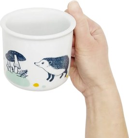 Porcelánový hrnek Ježci na houbách, 350 ml – s českým autorským motivem ježků