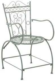 Kovová židle Sheela s područkami - Zelená antik