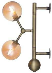 Nástěnná lampa Atom - jantarová