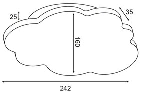 ACA DECOR LED dětské nástěnné svítidlo MRÁČEK 9W/230V/3000K/720Lm/90°/IP20, modré