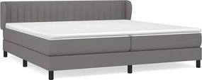 Box spring postel s matrací tmavě šedá 200x200 cm textil 3126430