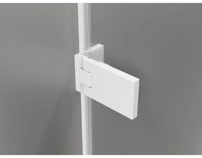 Mexen Lunar-F L, sklápěcí sprchový kout pravý 70 x 70 cm, 8mm čiré sklo, bílý profil, 836L-070-070-20-00-P