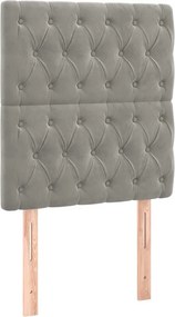 Box spring postel s matrací světle šedá 80 x 200 cm samet 3129357