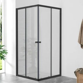 POINT Q BLACK 90x90 Grape Čtvercová sprchová zástěna