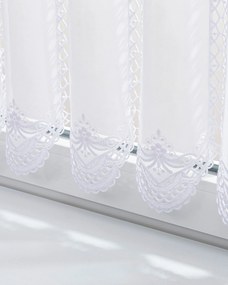 Vitrážková záclona s výšivkou Ornate H. 40 cm na metry