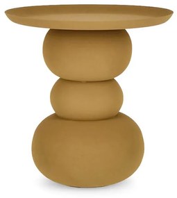 Konferenční stolek alpe ⌀ 41 cm žlutý MUZZA