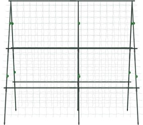 Outsunny Kovový Trellis pro Šplhající Rostliny - Zelený, Bez Rzi, 180x100x180cm, Oblouk pro Růže, Zahradní Trellis pro Rajčata, Zeleninu, Květiny, Šp…