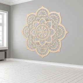 Dřevěná dekorace na zeď mandala symbolika lotosový květ I SENTOP PR0204