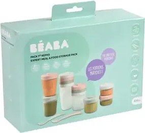 Beaba Sada kelímků na jídlo 12 ks + 2 lžičky Eucalyptus