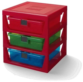 Červený organizér se 3 zásuvkami LEGO® Storage