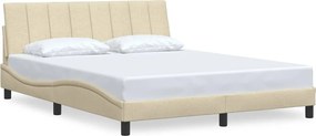 Rám postele bez matrace Hanko krémový 160 x 200 cm textil 3310403