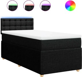 Box spring postel s matrací černá 100 x 200 cm textil 3289683