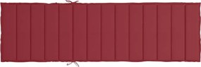 Poduška na lehátko vínová 200 x 70 x 3 cm oxfordská látka 314227