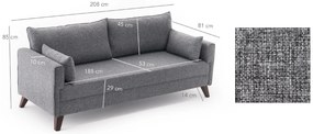 Hanah Home Třímístná pohovka BELLA šedá 208 cm 825BLC1499