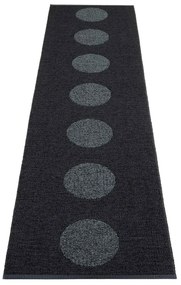 Vinylový koberec Pappelina VERA 2.0 Black/Black Metallic velikost: 70x280cm