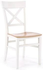 Buková jídelní židle Čalouněná Bílá VENESIA