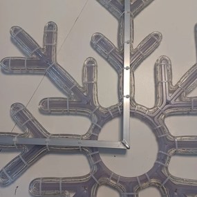 Easy Fix 2D LED světelná vločka IX, Ø 80 cm, ledově bílá, závěsný, 3D tisk