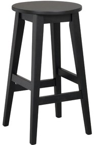 OnaDnes -20% Černá dubová barová židle ROWICO AUSTIN 65 cm