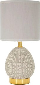 Světle šedá keramická stolní lampa s textilním stínidlem (výška 30,5 cm) Flavi – Mauro Ferretti