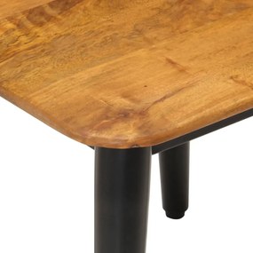 Konferenční stolek 45 x 45 x 40 cm masivní mangovník a železo - Default Title