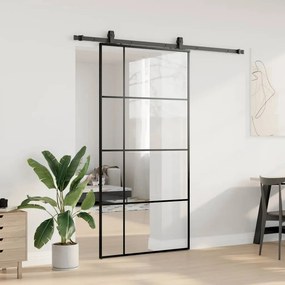 Posuvné dveře se sadou kování černé 102,5x205 cm ESG Glass 3375872