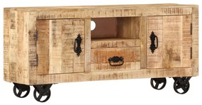 TV stolek hrubé mangovníkové dřevo 110 x 30 x 50 cm - Default Title