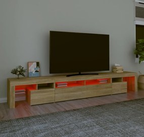 vidaXL TV skříňka s LED osvětlením 260x36,5x40 cm [3152780] Barva: šedá sonoma