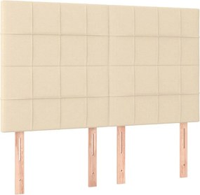 Box spring postel s matrací krémová 140x190 cm textil 3131430