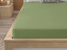 Prostěradlo z mikrovlákna MICROVELLE olivově zelené 90x200 cm
