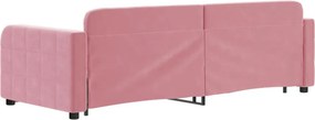Válenda s přistýlkou růžová 80 x 200 cm samet 3196925