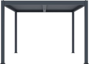 Bioklimatická pergola G21 Austin 3x3 m, antracitová hliníková
