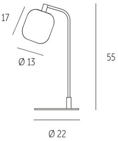 Casablanca Murea stolní lampa, zahnutý stojan