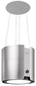 Klarstein Skyfall ostrovní digestoř Ø45cm s recirkulací 413m³/h LED