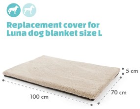 Luna, pelíšek pro psa, náhradní potah, pratelný, protiskluzový, prodyšný, velikost L (100 x 5 x 70 cm)