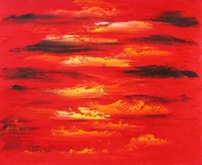 Rudé mraky - 90 x 120 cm