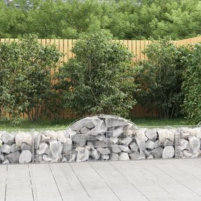 Klenuté gabionové koše 5 ks 200x50x40/60 cm pozinkované železo 3146260