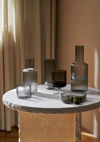 ferm LIVING Skleněná servírovací miska Ripple Smoked Grey - set 4 ks, šedá barva, sklo