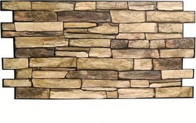 Obkladový 3D PVC panel 98 x 50 cm - Natural Stone Slate břidlice natur
