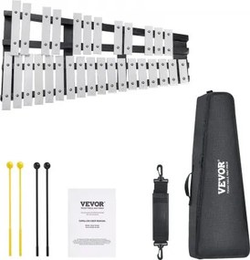30 Note Glockenspiel xylofonový zvonek s paličkami, bicími tyčemi a taškou