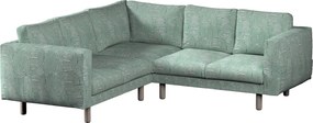 Potah na pohovku IKEA Norsborg rohová 4-místná barva zelená látka pletený vzor, vzorované