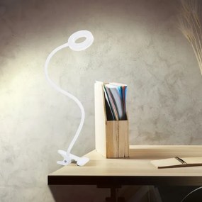 Solight WO66-W -LED Stm. stolní lampa s klipem LED/8W/230V 3000/4000/5000K bílá